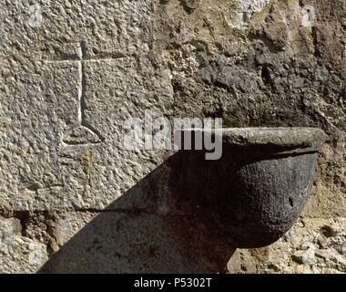 Markina, San Miguel de Arretxinaga hermitage and "natural" altar Stock ...