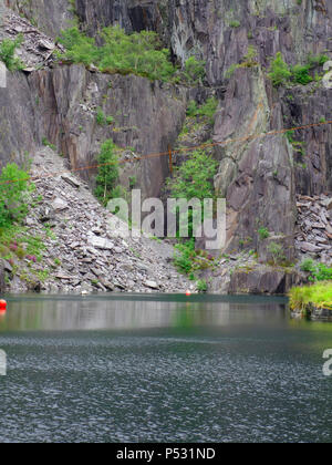 Hidden slate cavern at Llanberis north Wales Stock Photo - Alamy