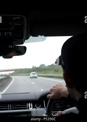 A guy driving in his Range Rover through France Stock Photo - Alamy