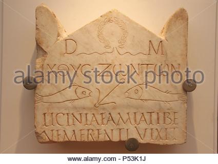 Roman tombstone. Early Christian. Epitaph. Latin inscription. Vatican ...