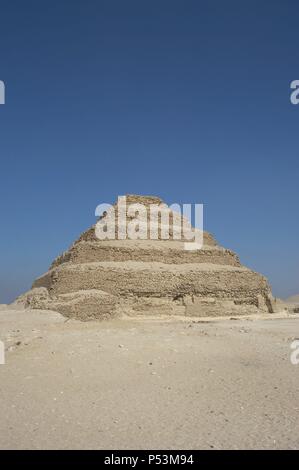 Funeral Complex of Pharaoh Djoser, and step pyramid at Saqqara Egypt ...