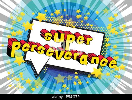 Perseverance - Comic book word on abstract background Stock Vector ...