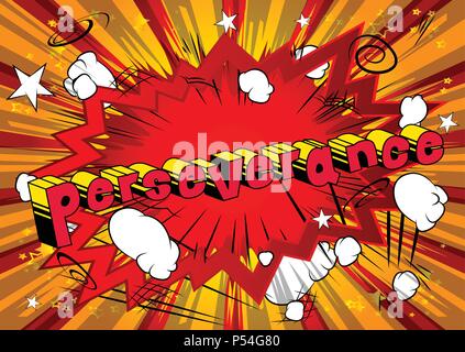 Perseverance - Comic book word on abstract background Stock Vector ...