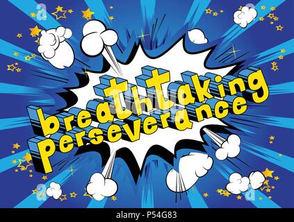 Perseverance - Comic book word on abstract background Stock Vector ...