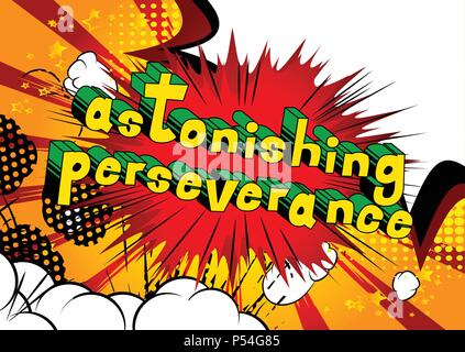Perseverance - Comic book word on abstract background Stock Vector ...