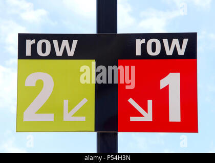 Two markers in a row on a white background Stock Photo - Alamy