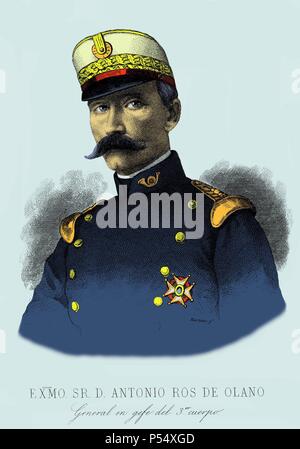 Personajes. General Antonio Ros de Olano (Caracas, 1808-Madrid, 1886 ...