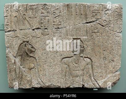 Relief depicting the lion goddess Mehit. Granite. From the Temple of ...