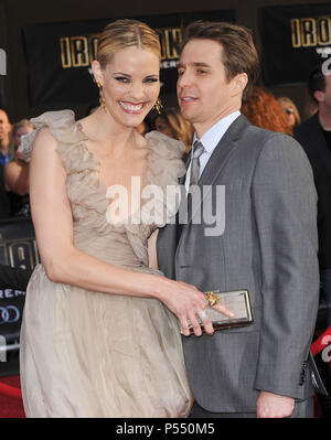 Sam Rockwell and his wife Leslie Bibb attending the Warner Bros ...