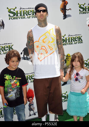 Travis Barker "Shrek Forever After" Los Angeles Premiere at the Gibson ...