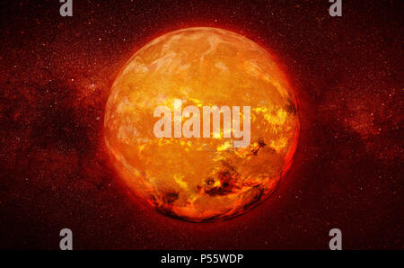 red dwarf star in a star field (3d render Stock Photo - Alamy