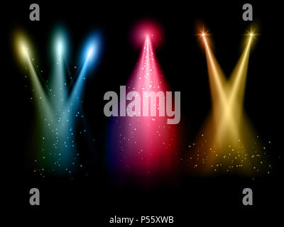 Collection of different colour spotlights Stock Photo - Alamy