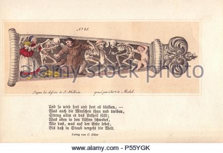 HANS HOLBEIN Dance of Death a print from the engraved series of 1526 ...