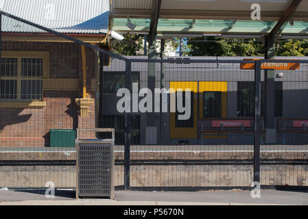 New security perimeter fencing at Turramurra railway station on Sydney ...