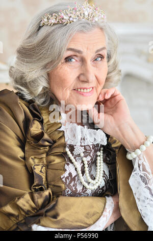 beautiful senior woman Queen Stock Photo - Alamy