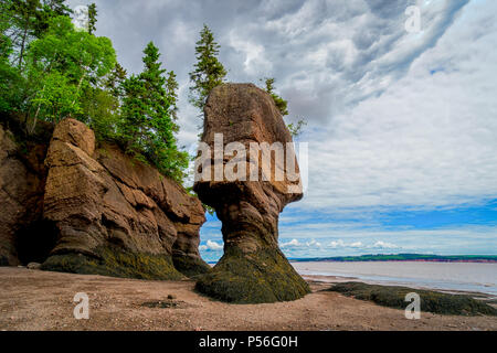 Flowerpot rock formation along the coast of Prince Edward Island ...