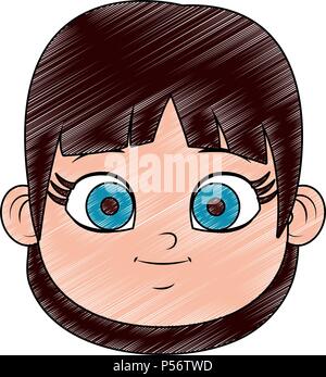 scribble little girl face Stock Vector Image & Art - Alamy