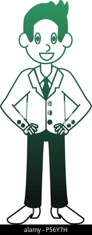 Executive businessman cartoon green lines Stock Vector Image & Art - Alamy