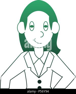 Business executive woman green lines Stock Vector Image & Art - Alamy