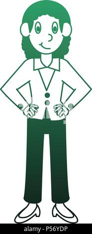 Business executive woman green lines Stock Vector Image & Art - Alamy