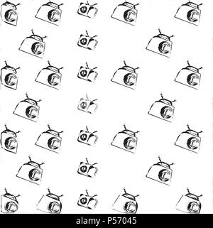 background of Retro radios pattern, vector illustration Stock Vector ...