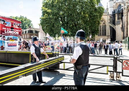 Two talking policemen (bobbies) in London, England. Photo was taken in ...