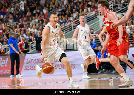 Riga, Latvia. 25th June, 2018. National men's basketball team of Latvia ...