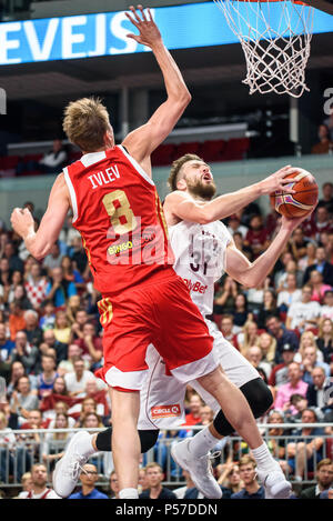 Riga, Latvia. 25th June, 2018. National men's basketball team of Latvia ...