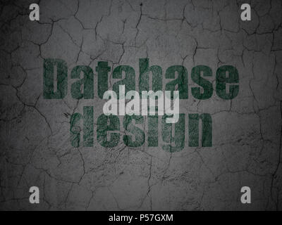 Database concept: Database Design on wall background Stock Photo - Alamy