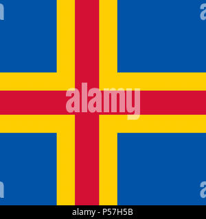 Flag of Aland Islands Stock Photo - Alamy
