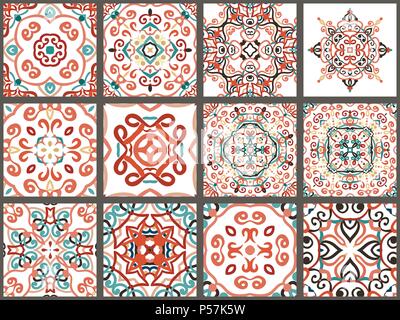 Arabic pattern, Moroccan blue tiles design Stock Vector Image & Art - Alamy