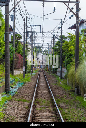 Urban railway tracks in Kamakura, Japan Stock Photo - Alamy