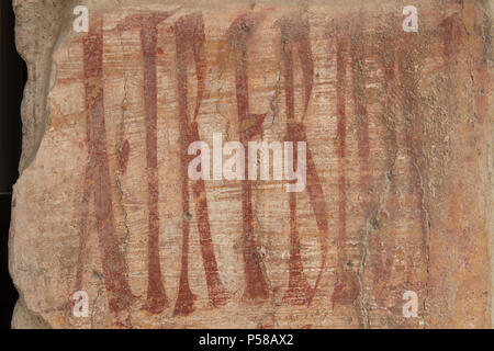 Roman shop sign in the archaeological site of Pompeii (Pompei) near ...