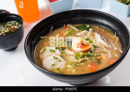japanese tonkotsu ramen, pork bone broth noodles Stock Photo - Alamy