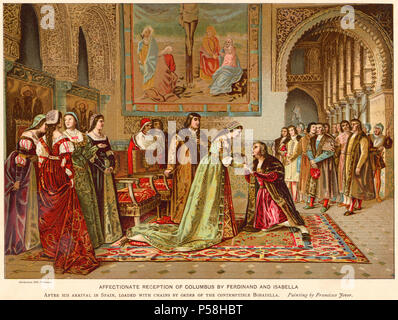 Christopher Columbus, Queen Isabella and King Ferdinand statues in the ...