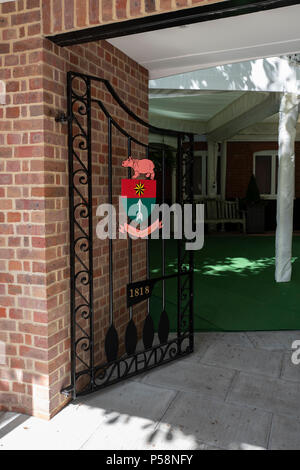 The entrance to the Leander Club (rowing), Henley on Thames ...