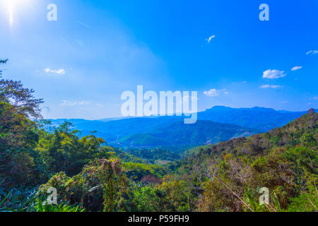 at Doi Pha Mee view point you can see Doi Nangnon in Maesai Chiang Rai ...