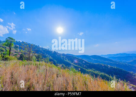 at Doi Pha Mee view point you can see Doi Nangnon in Maesai Chiang Rai ...