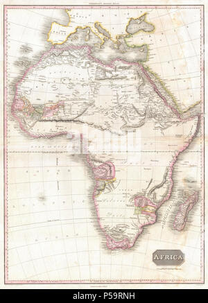 The 1818 Pinkerton Map of Africa is a historical map showcasing the ...
