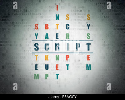 Programming concept: Script in Crossword Puzzle Stock Photo - Alamy