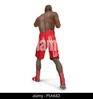 African American Male boxer on white. 3D illustration Stock Photo - Alamy