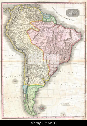 The 1818 Pinkerton Map of South America is an antique map showing the ...