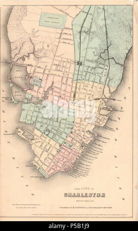 The 1855 Colton Map of South Carolina, a historical cartographic work ...