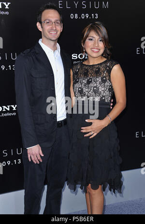 Ryan Amon arriving Elysium Premiere at the Westwood Village Theatre In Los Angeles.Ryan Amon Red ...