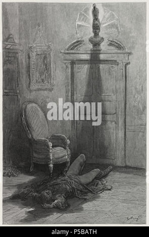 . Illustration 5 of Edgar Allan Poe's The Raven for the lines: 'Sorrow ...