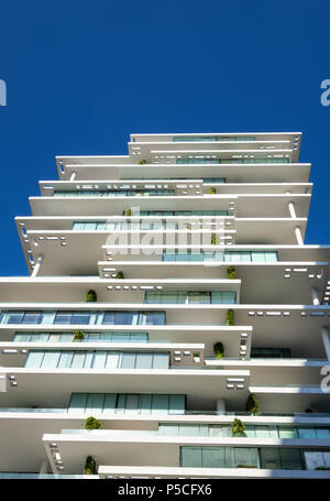 Modern high rise luxury apartment buildings , The Terraces, in central ...