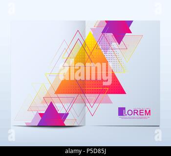 triangle square cover pamphlet shapes Stock Vector Image & Art - Alamy