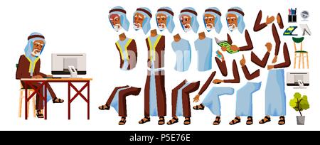 front, side and back view of islamic person Stock Vector Image & Art ...