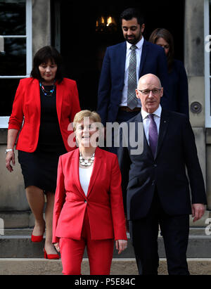 First Minister John Swinney (right) with Billy Watson, CEO of SAMH ...