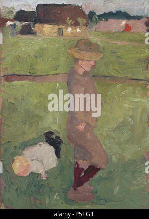 This circa 1902 painting by Paula Modersohn Becker depicts a landscape ...